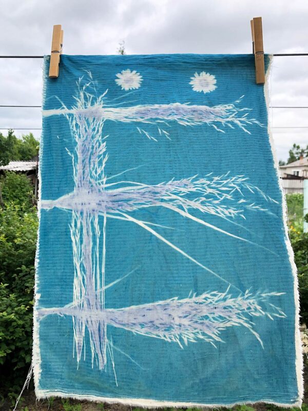 Printing Diary. Summer 2021. Cyanotype Cyrillic Letters. - Masha Lamzina
