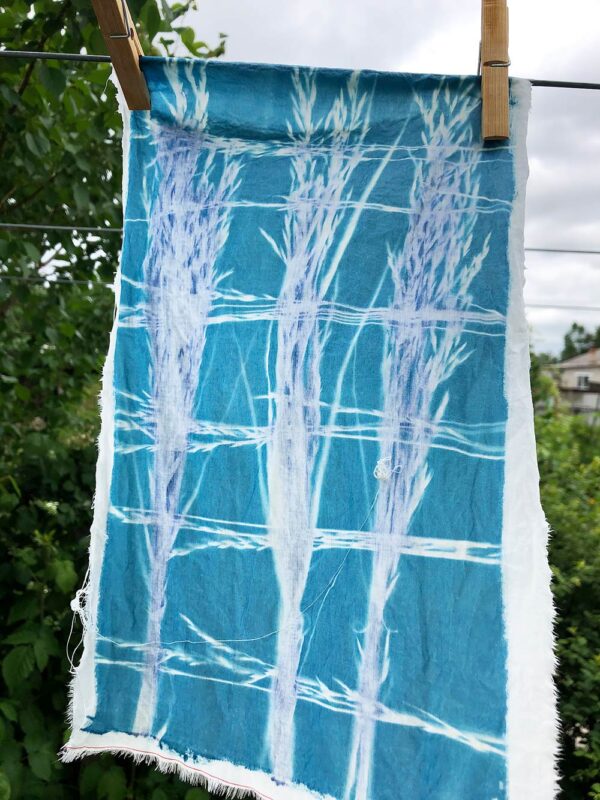 Printing Diary. Summer 2021. Cyanotype Cyrillic Letters. - Masha Lamzina